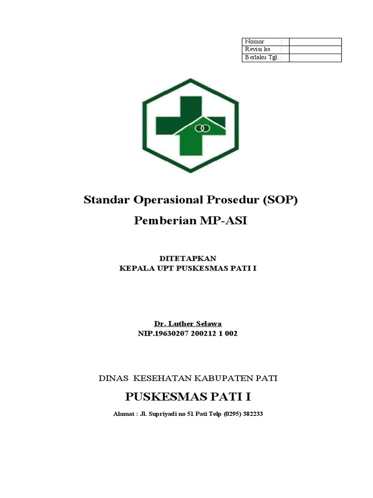 OK - SOP Pemberian MP-ASI | PDF