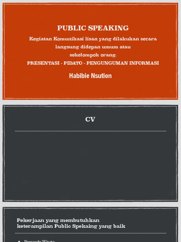 Public Speaking | PDF