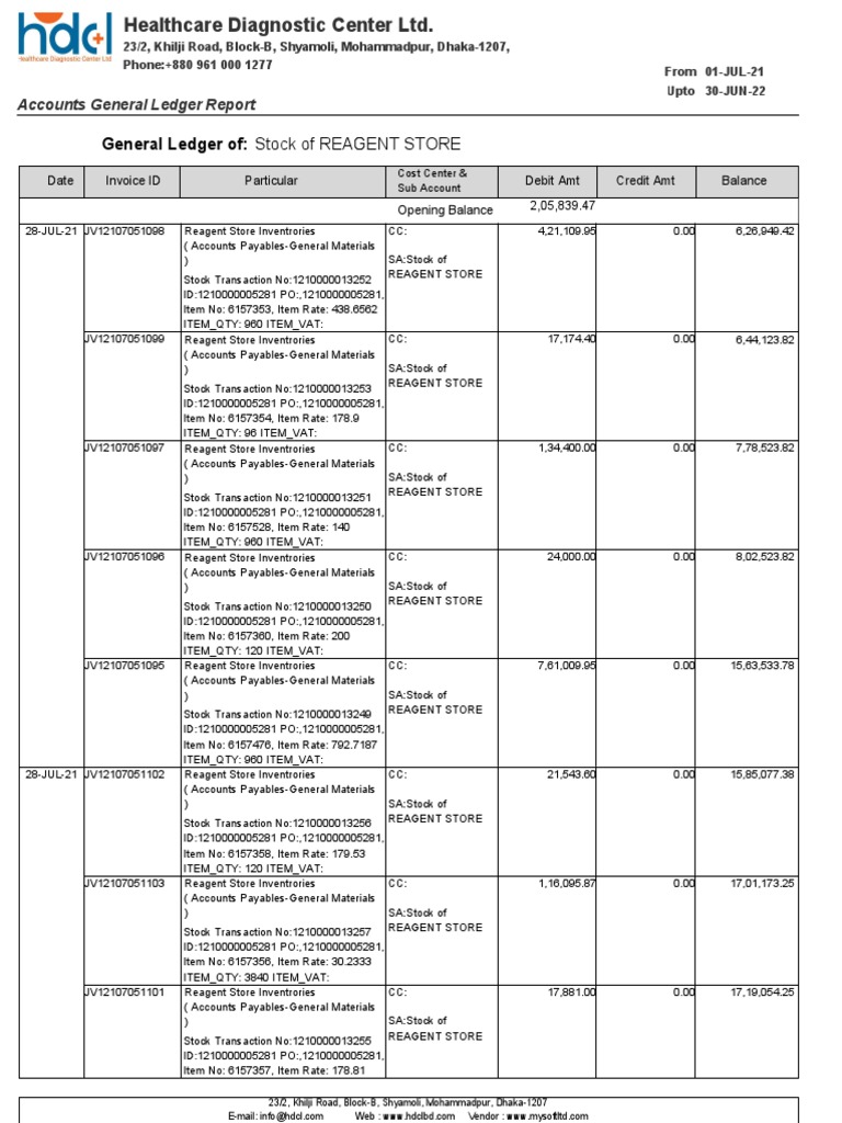 STOCK OF Reagent STORE | PDF | Debits And Credits | Inventory