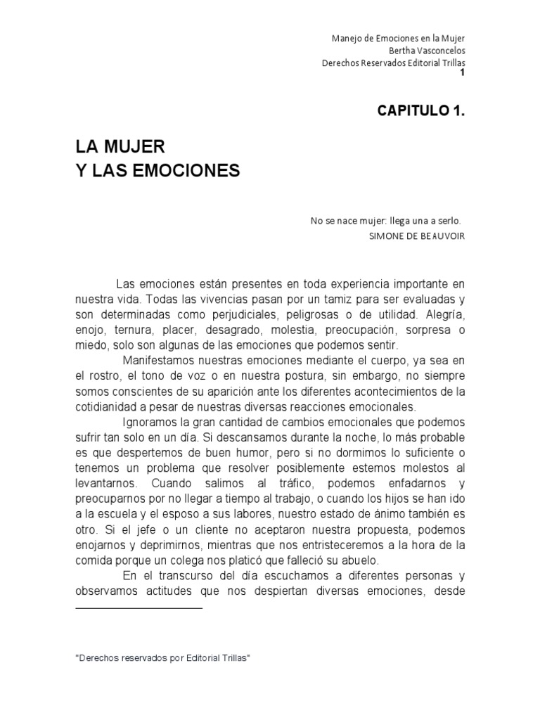 Capitulo 1 Extracto Manejo De Emociones Pdf Las Emociones Ira