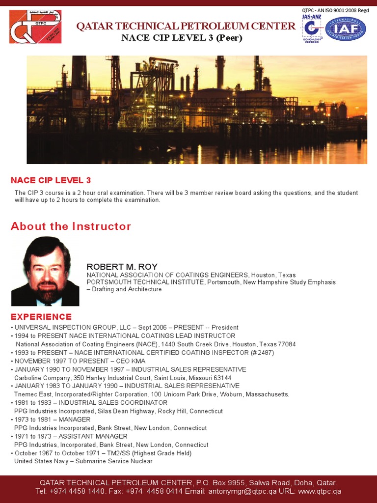 NACE Level 3 Coating Inspector Course | PDF | Science & Mathematics