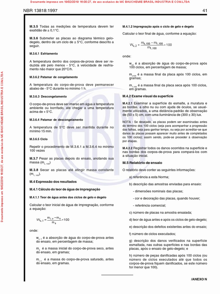NBR 13818 - Placas Cerâmicas para Revestimento - Especificação e ...