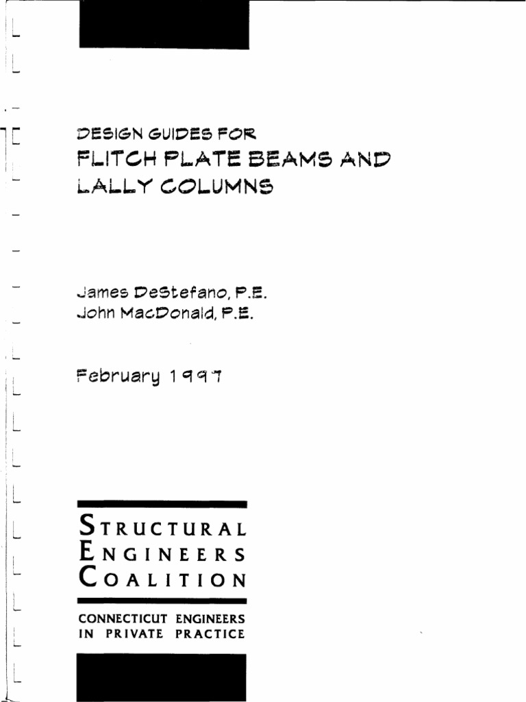 Design Guides For Flitch Plate Beams and Lally Columns | PDF