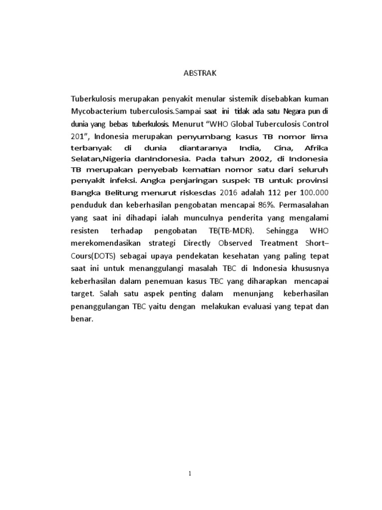 Minipro TB - Dr. Fardila | PDF