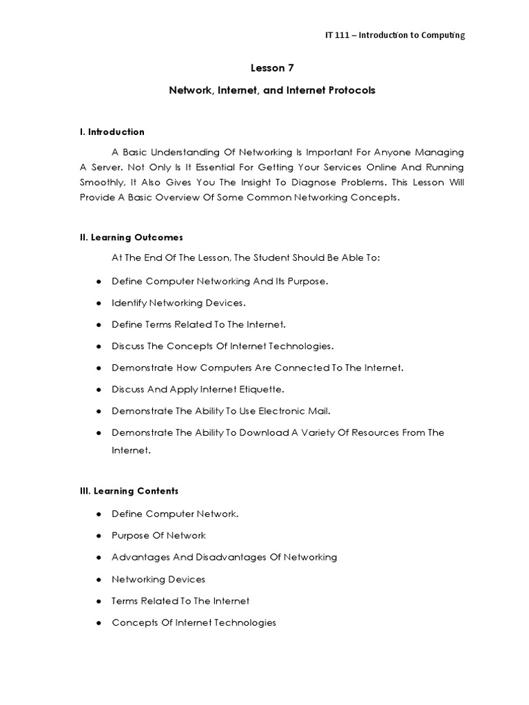 7 - Module 7 - Networks, Internet and Internet Protocol | Download Free ... 7 - Module 7 - Networks, Internet and Internet Protocol | Download Free ...