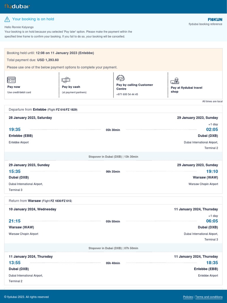 Your Booking Is On Hold | PDF | Service Industries | Payments