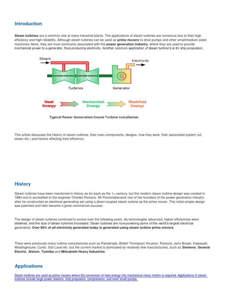 Steam Turbine Basic Theory | PDF | Turbine | Heat Exchanger