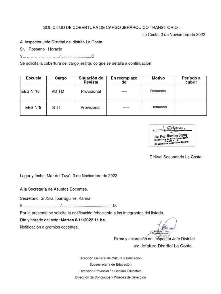 Solicitud de Cobertura | PDF