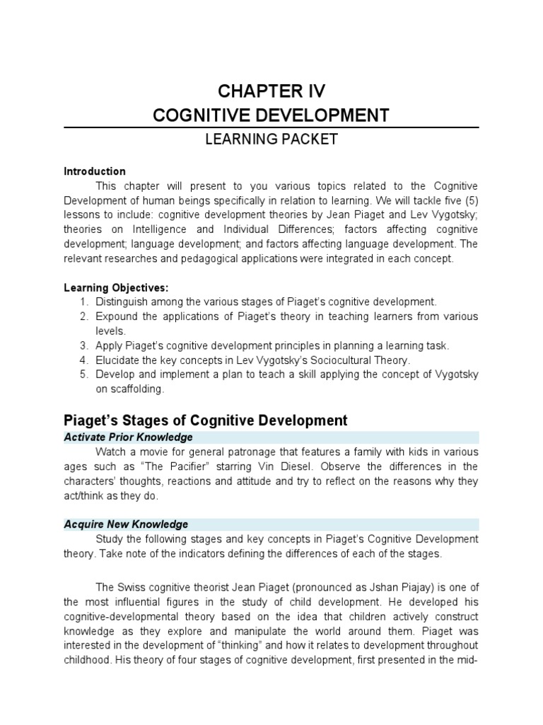 FTC-101 LP4 | PDF | Cognitive Development | Thought
