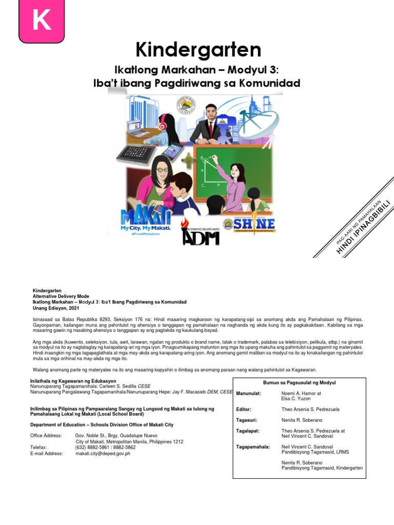 Kindergarten q3 Module3 Week3 | PDF