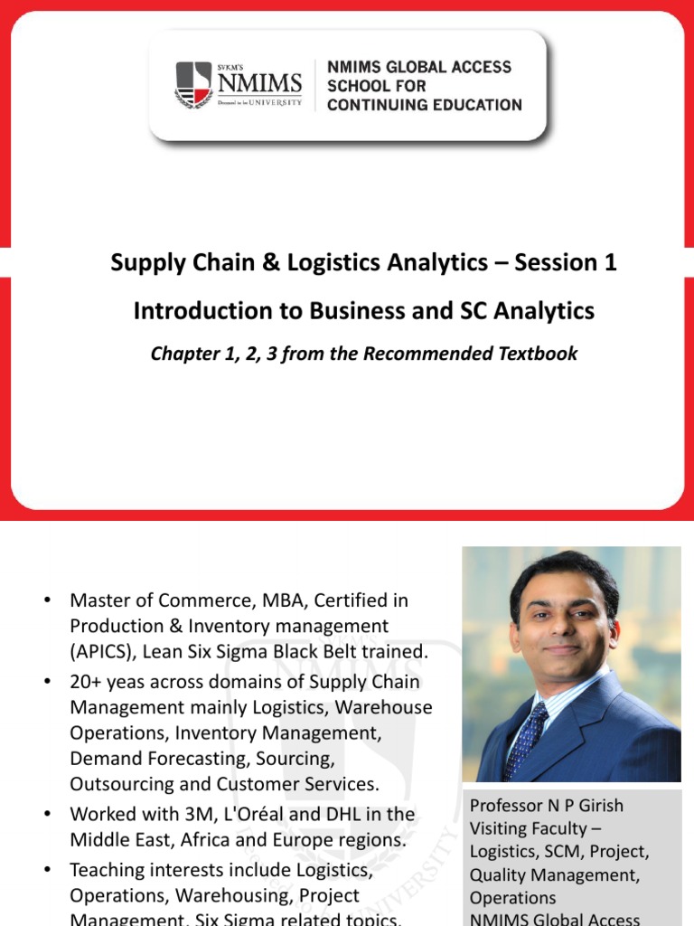 Supply Chain & Logistics Analytics - Session 1 Introduction To Business and SC Analytics | PDF ...