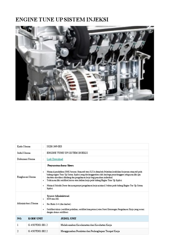 Engine Tune Up Sistem Injeksi | PDF