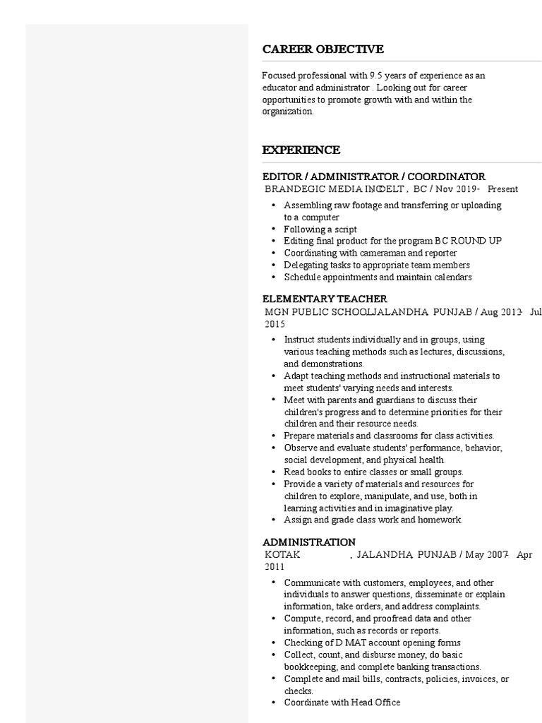 Neha Khanna Resume - PDF Word | PDF | Teachers | Teaching Method