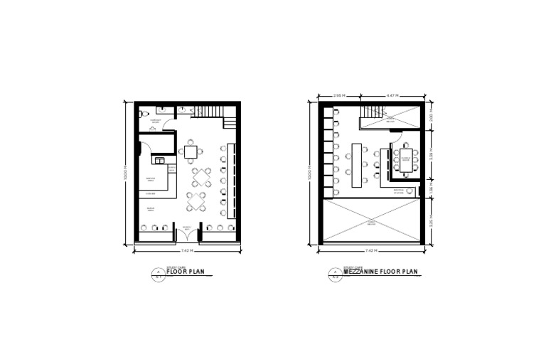Study Cafe Floor Plan Layout | PDF