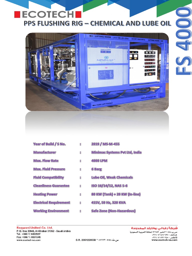 Flusher - FS 4000 (MS-M-455) Kuwait | PDF | Pump | Filtration