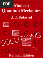 Sakurai - Modern Quantum Mechanics - Solutions Manual | PDF