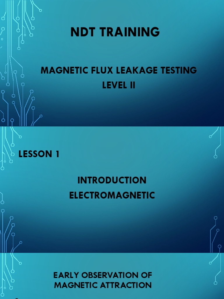 Introduction to Magnetic Flux Leakage Testing Principles | PDF ...