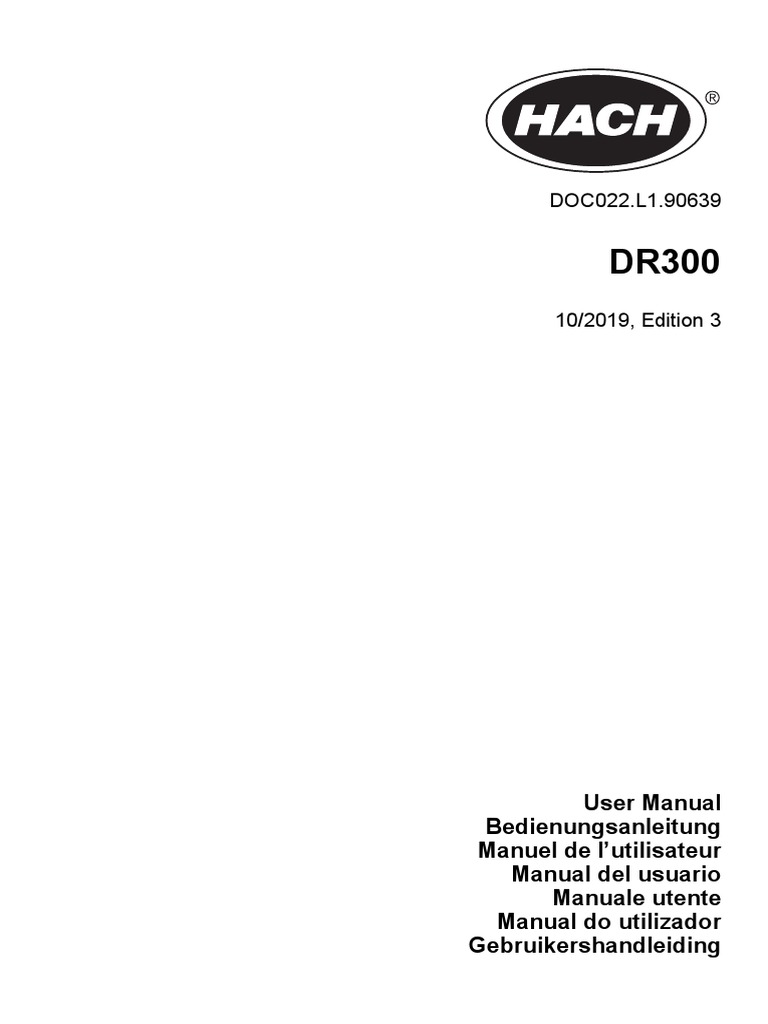 Hach DR300 FRC | PDF | Calibration | Electromagnetic Interference