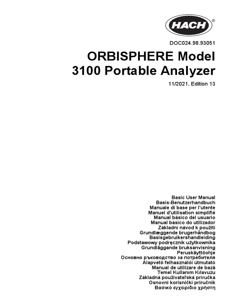 Orbisphere DO Analyzer 3100 Hach | Download Free PDF | Computer File | Icon (Computing)