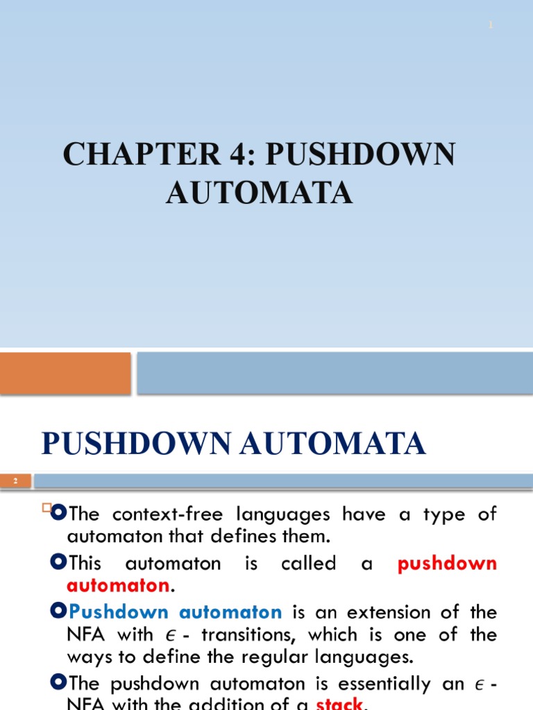Chapter-4 - Push Down Automata | PDF | Automata Theory | Computing
