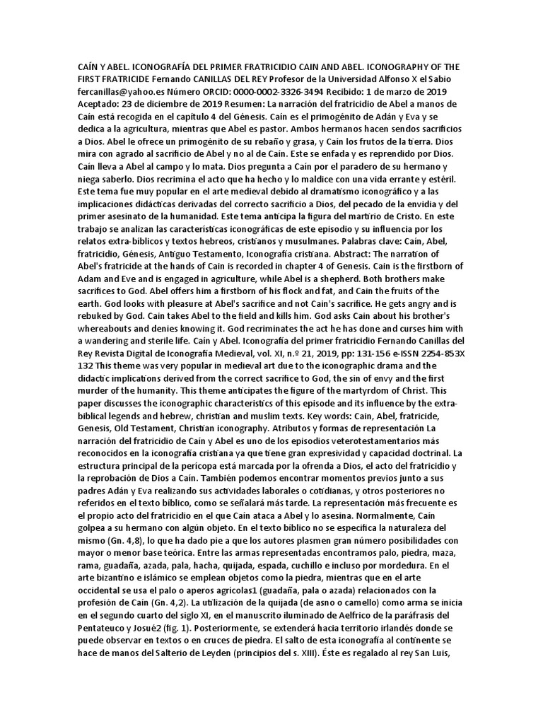 Caín y Abel | PDF | Religión y espiritualidad