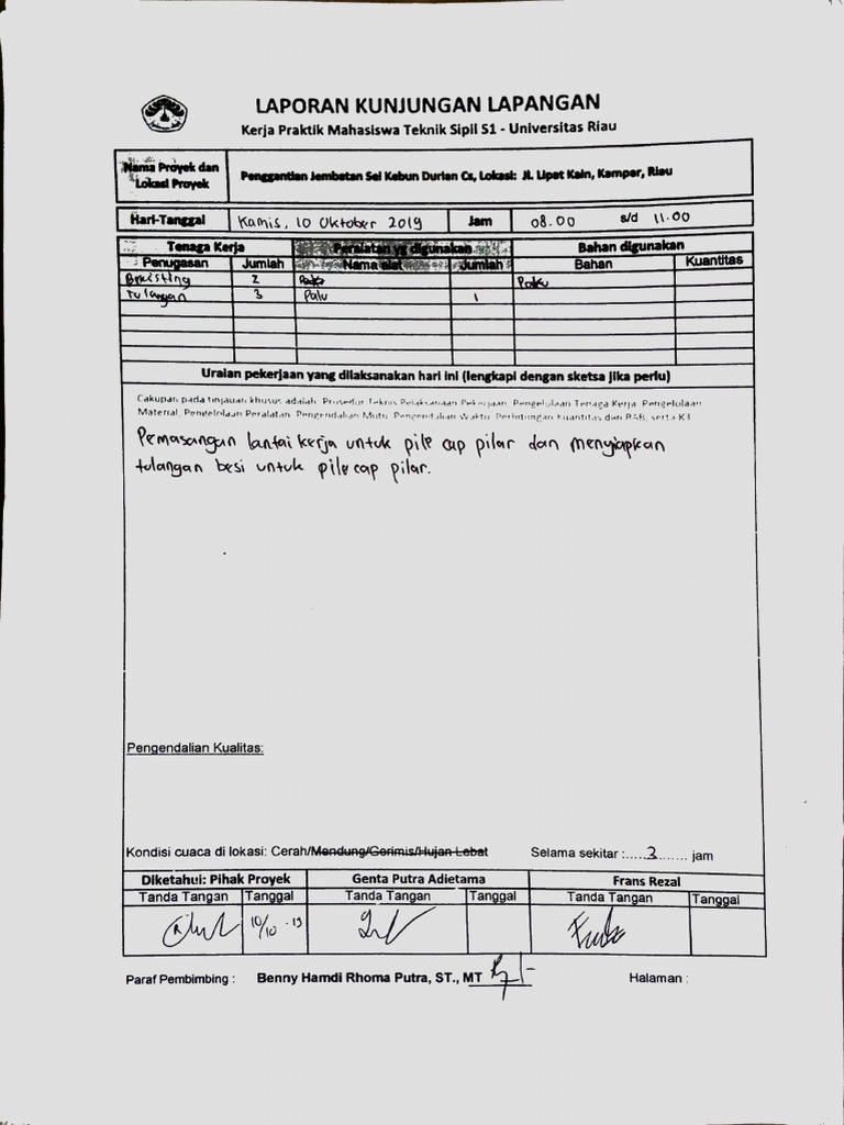 Laporan Kunjungan Lapangan | PDF