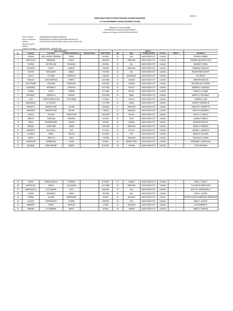 Gip Gsis Form | PDF | Philippines | Economy Of The Philippines
