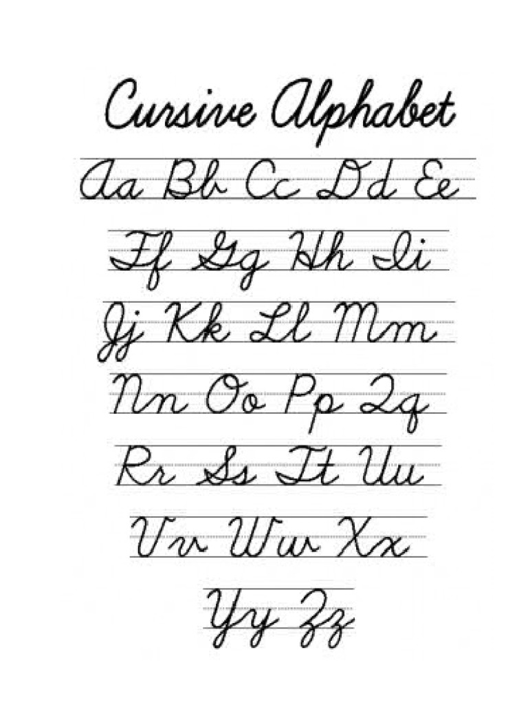 Cursive Letters | PDF