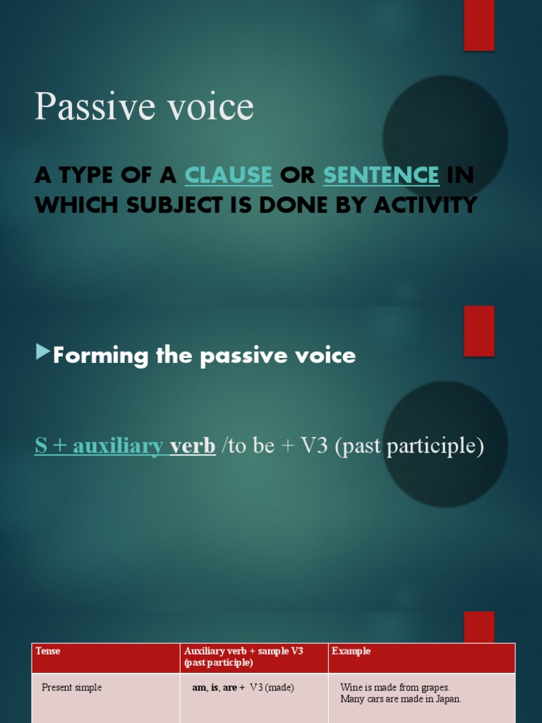 Passive Voice | PDF | Verb | Semantic Units
