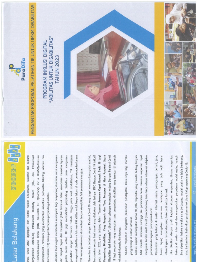 CONTOH PROPOSAL UMKM DISABILITAS | PDF