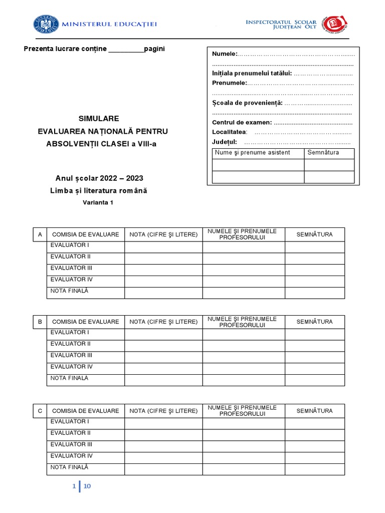 Simulare, E.n., Olt | PDF