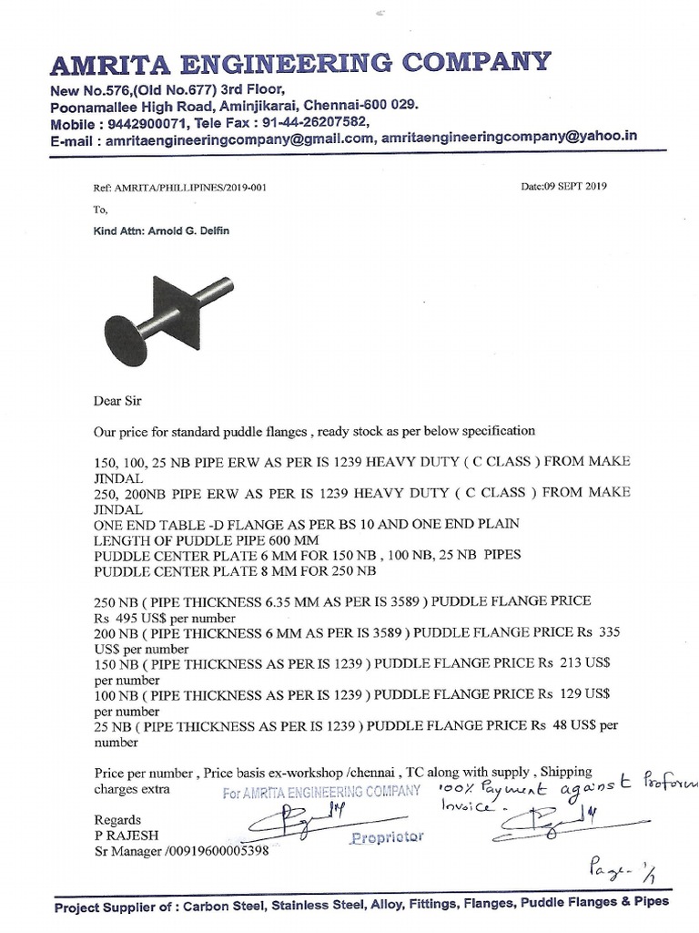 2019 Amrita ERW Puddle Flange | PDF