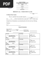 Medical Certificate 2010 Palaro | PDF | Physical Examination | Practice ...