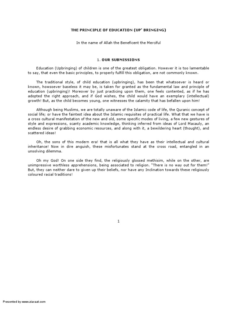 The Principles of Education | PDF