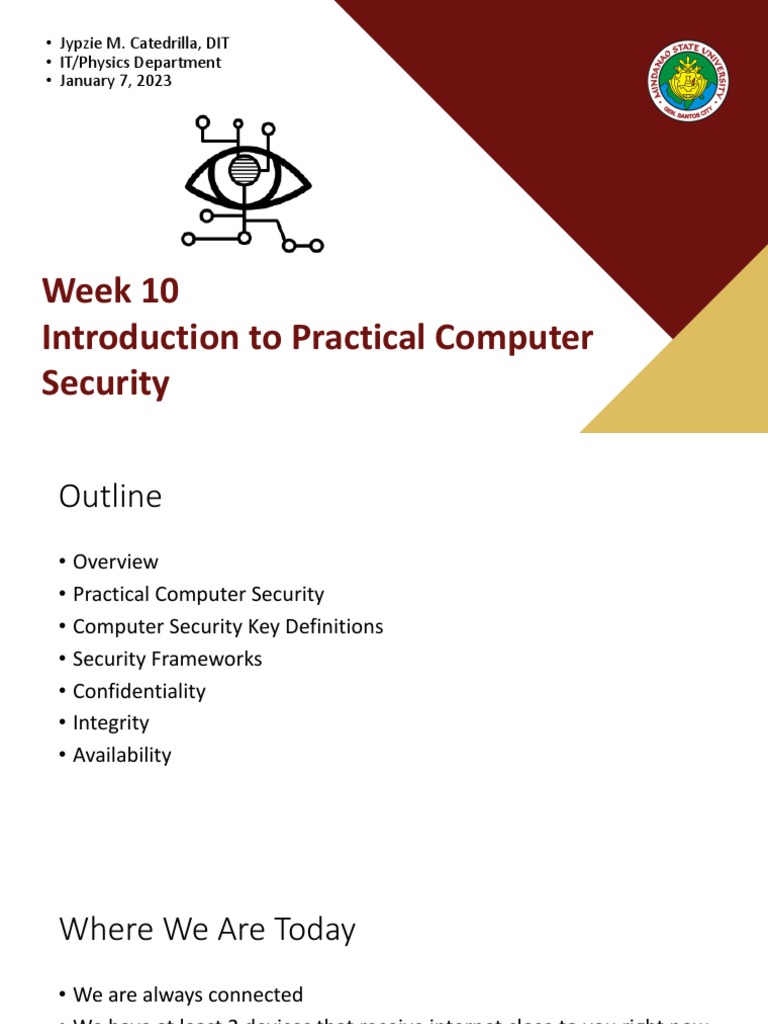 Week 10 Cybersecurity | PDF | Threat (Computer) | Security