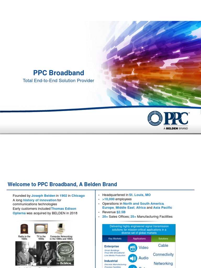 PPC Broadband: Fiber Solutions Overview | PDF | Electric Power ...