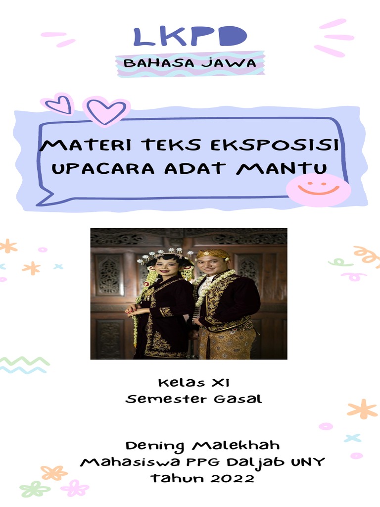 LKPD Budaya (Upacara Adat Mantu) | PDF | Seni & Disiplin Bahasa