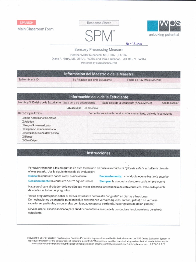 SPM Escolar 6-12 | PDF