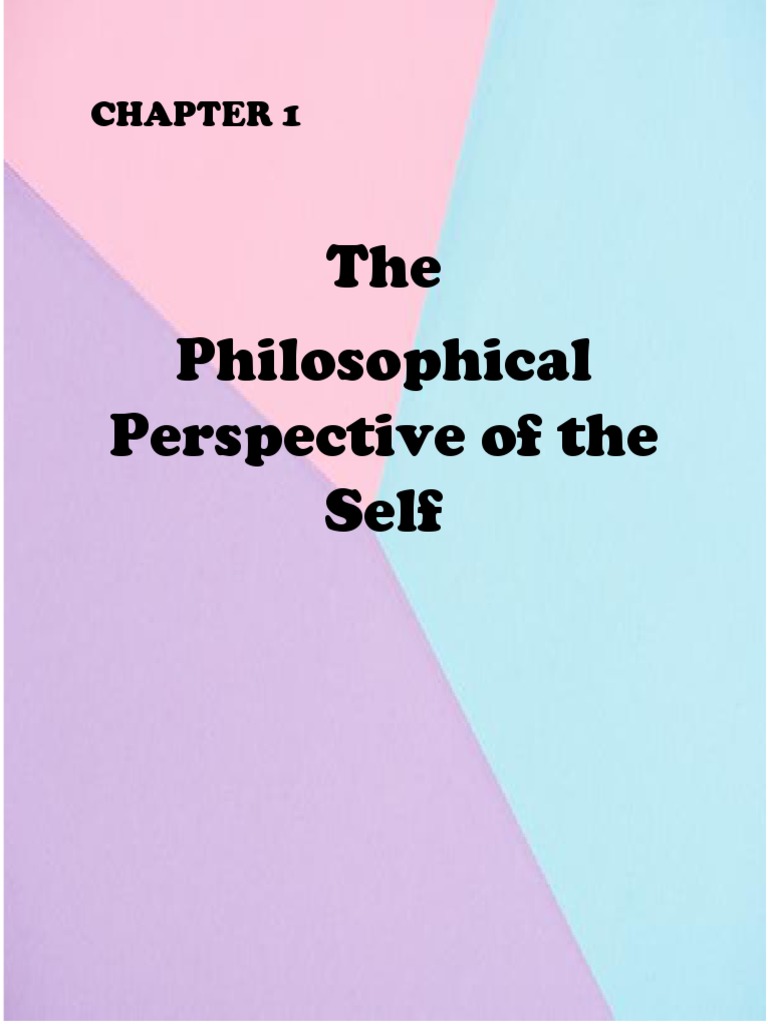 Chapter 1 The Philosophical Perspective of The Self | Download Free PDF ...