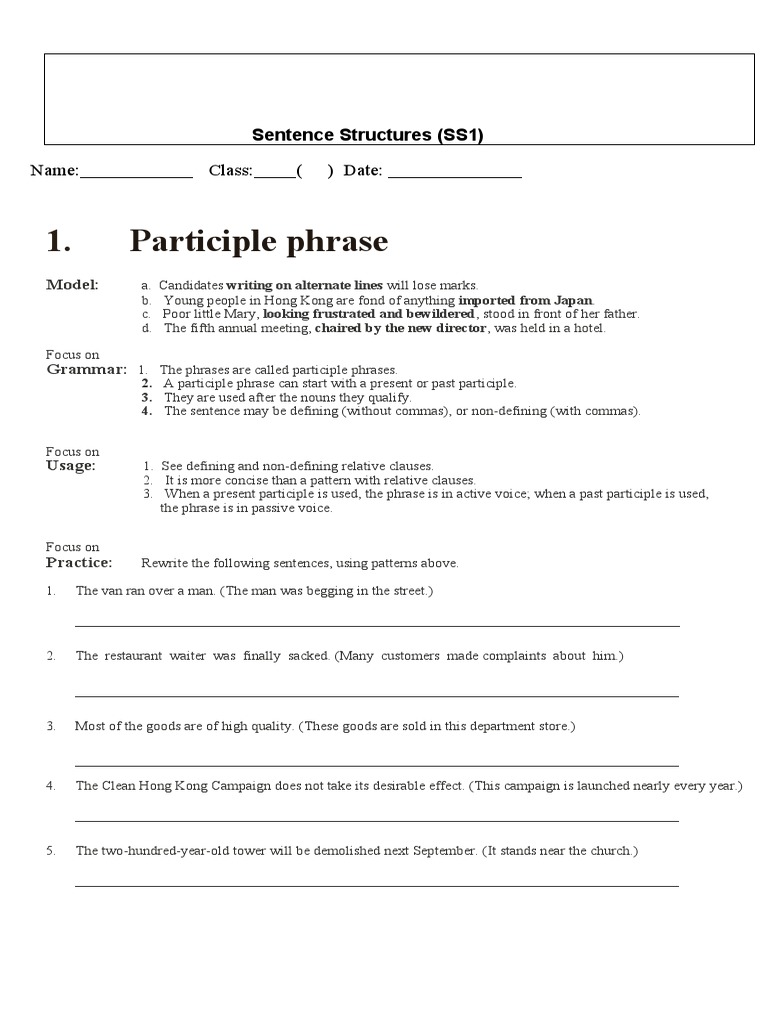 S4 Useful Sentence Structures | PDF | Sentence (Linguistics) | Phrase