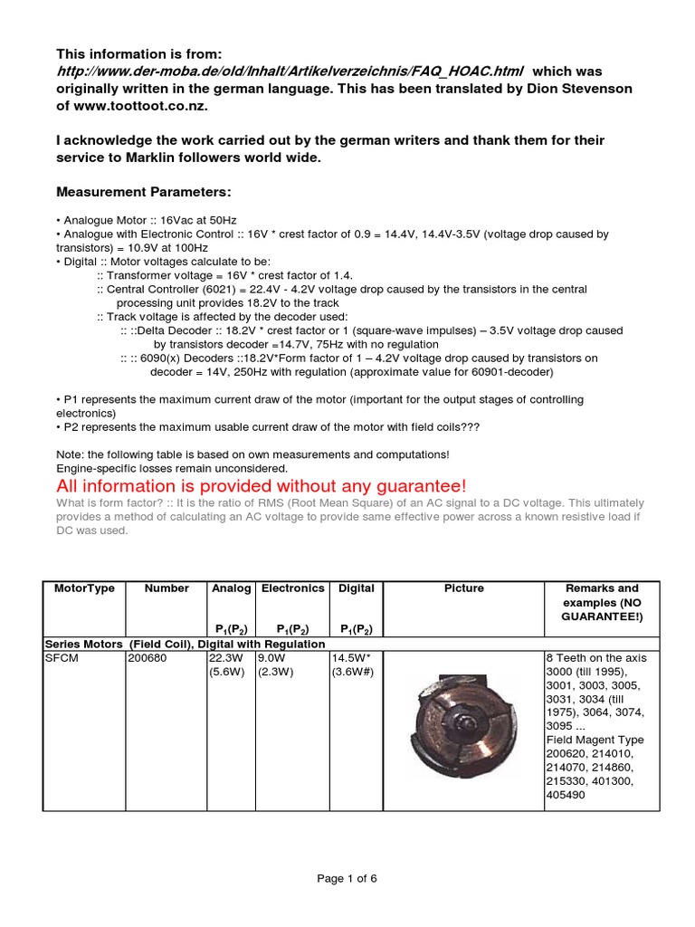 Marklin Rotor Types | PDF | Electric Motor | Root Mean Square