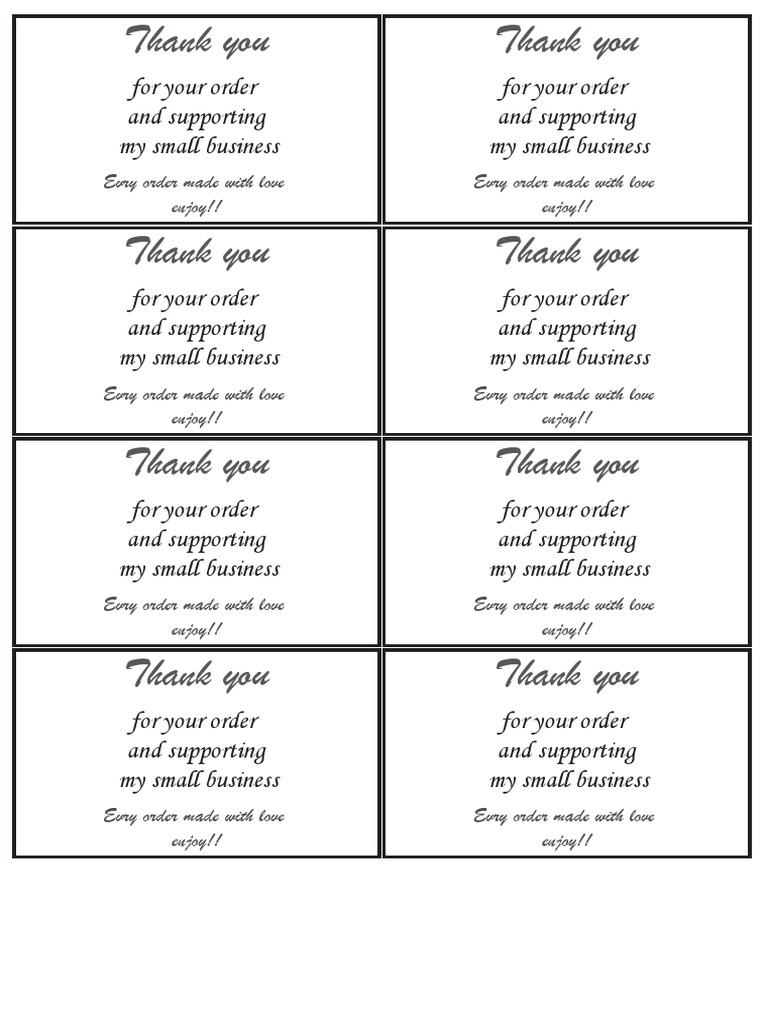 Thank You Card | PDF