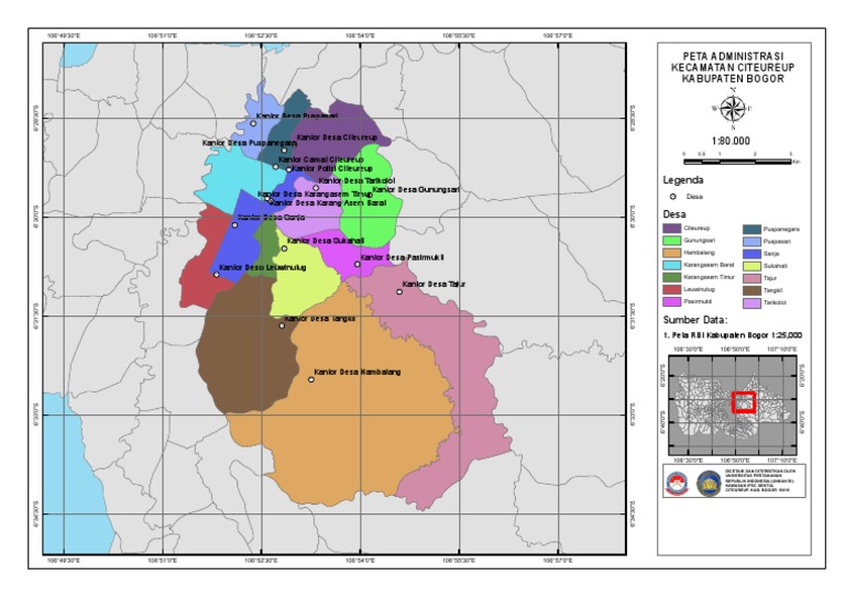 Peta Administrasi Citeureup | PDF