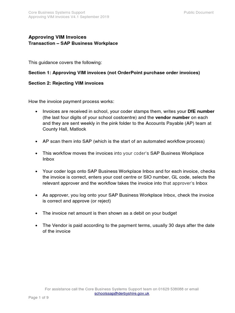 VIM Invoice Approval Process Guide | PDF | Accounts Payable | Accounting