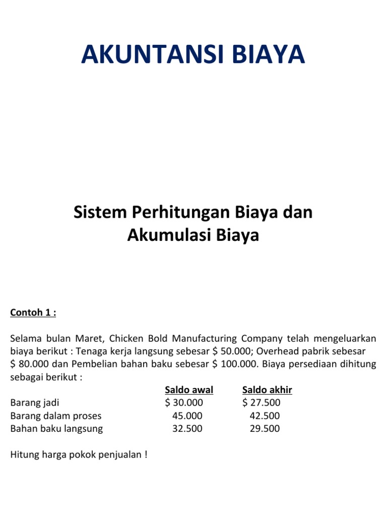 AkBi - Bab 6 Sistem Perhitungan Biaya Dan Akumulasi Biaya | PDF