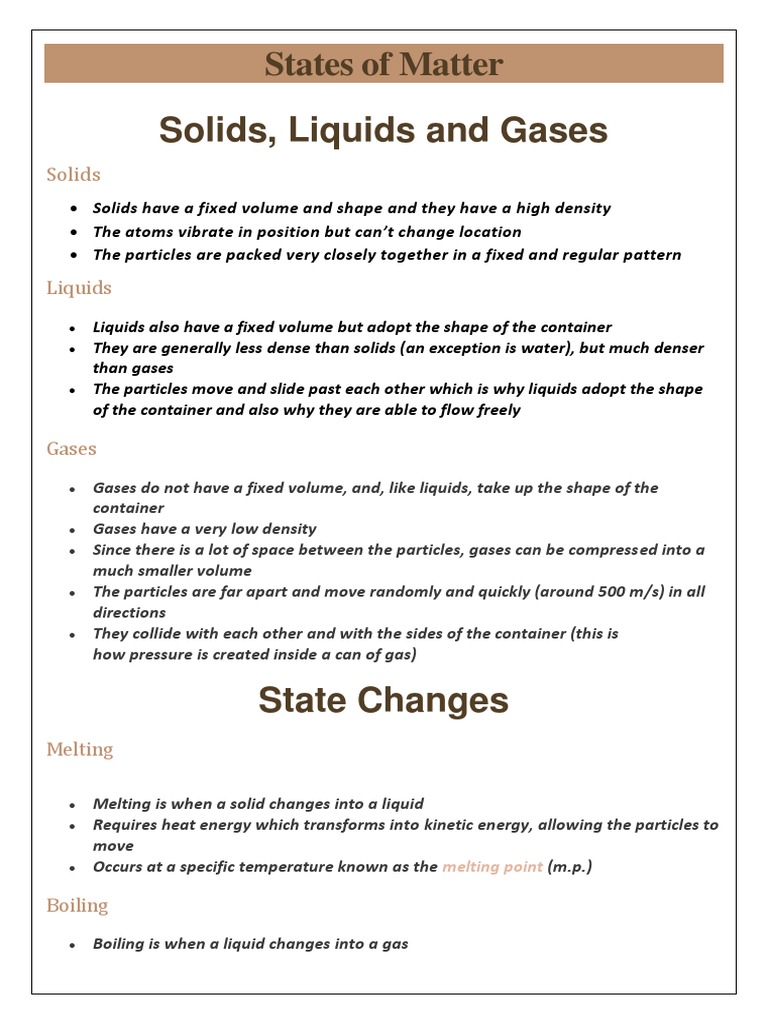 Understanding States of Matter | PDF | Gases | Liquids