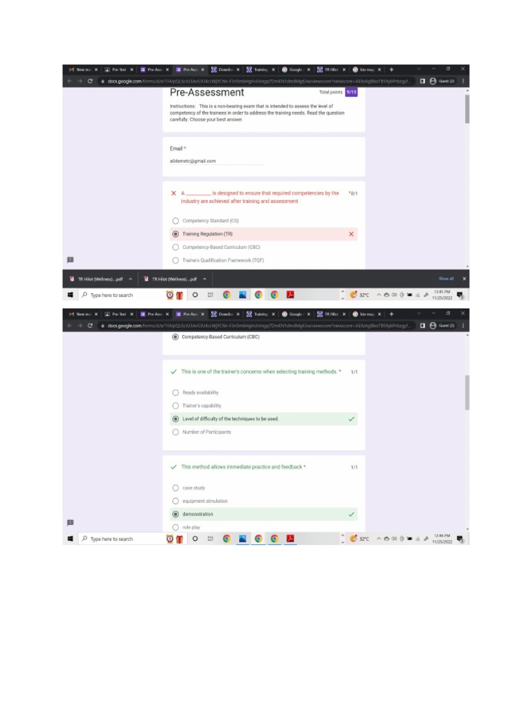 TM Pre-Assessment Outcome | PDF