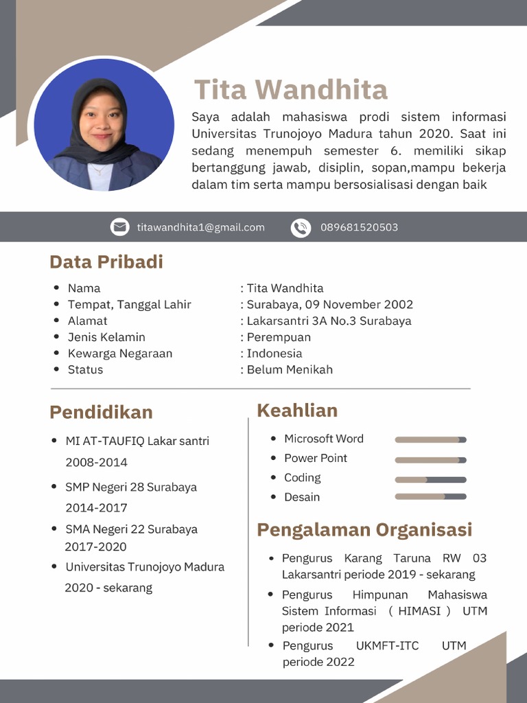 CV - Tita Wandhita | PDF