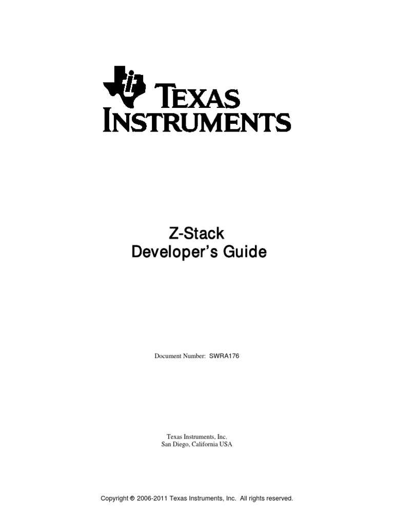 Z-Stack Developer's Guide | PDF | Routing | Computer Network Z-Stack Developer's Guide | PDF | Routing | Computer Network