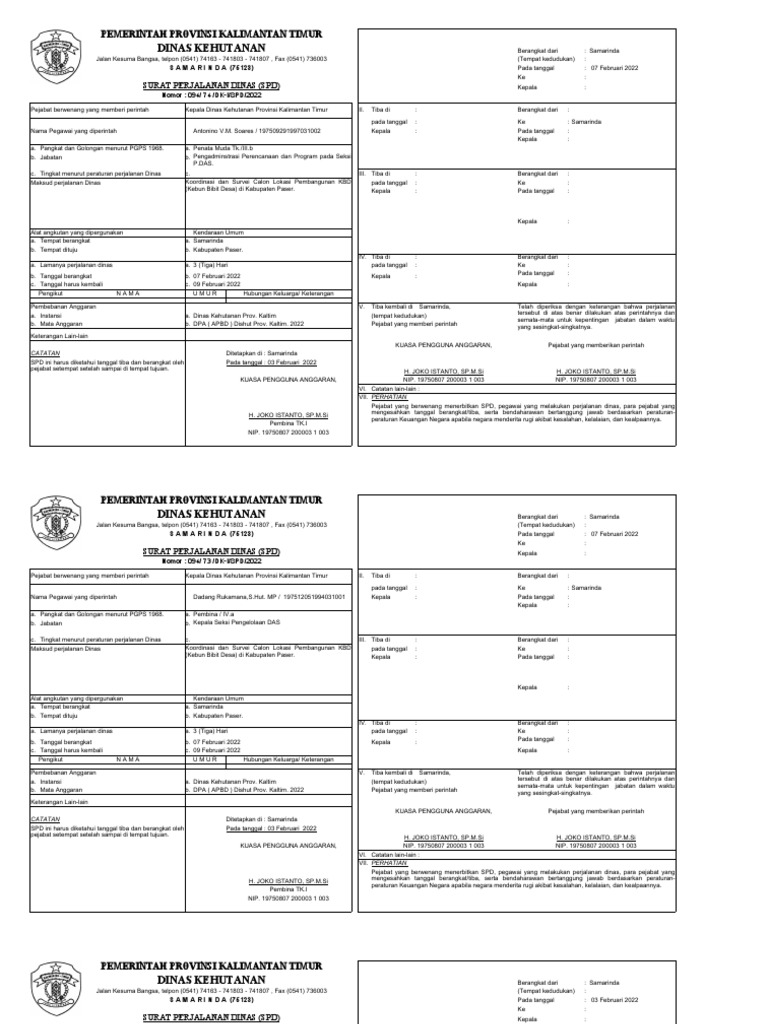Blanko SPPD - 2022 PMD | PDF